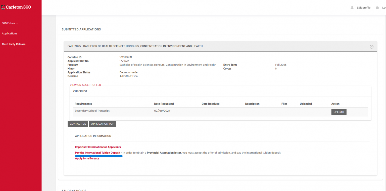 Additional Information for International Students - Undergraduate Admissions - Carleton University
